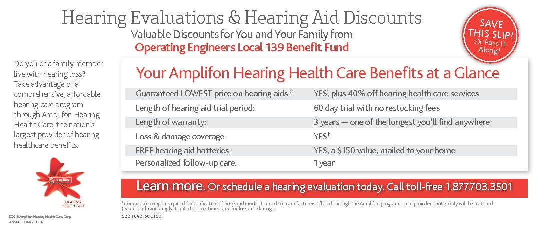Amplifon Benefit – Operating Engineers Local 139 Health Benefit Fund
