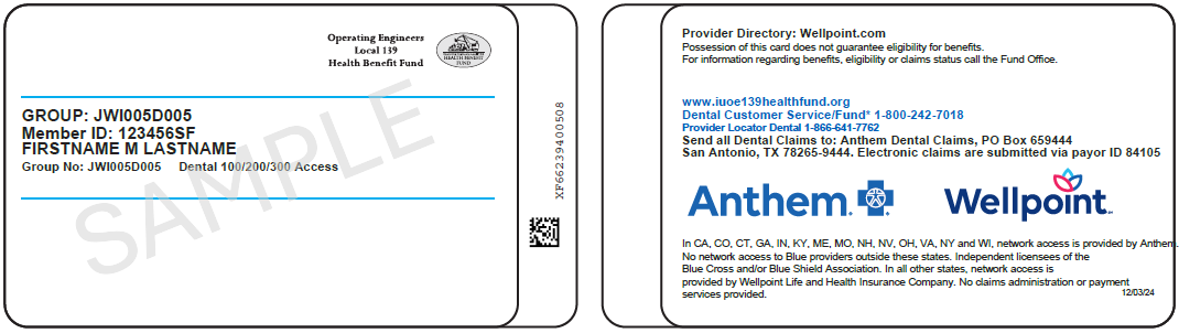 New Anthem ID Cards – Operating Engineers Local 139 Health Benefit Fund